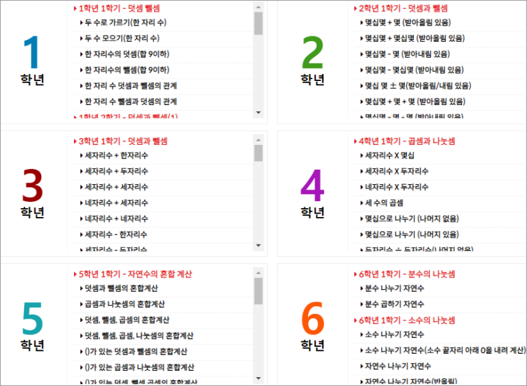 초등 연산 수학 문제 무료 사이트 10가지 - WhereWork